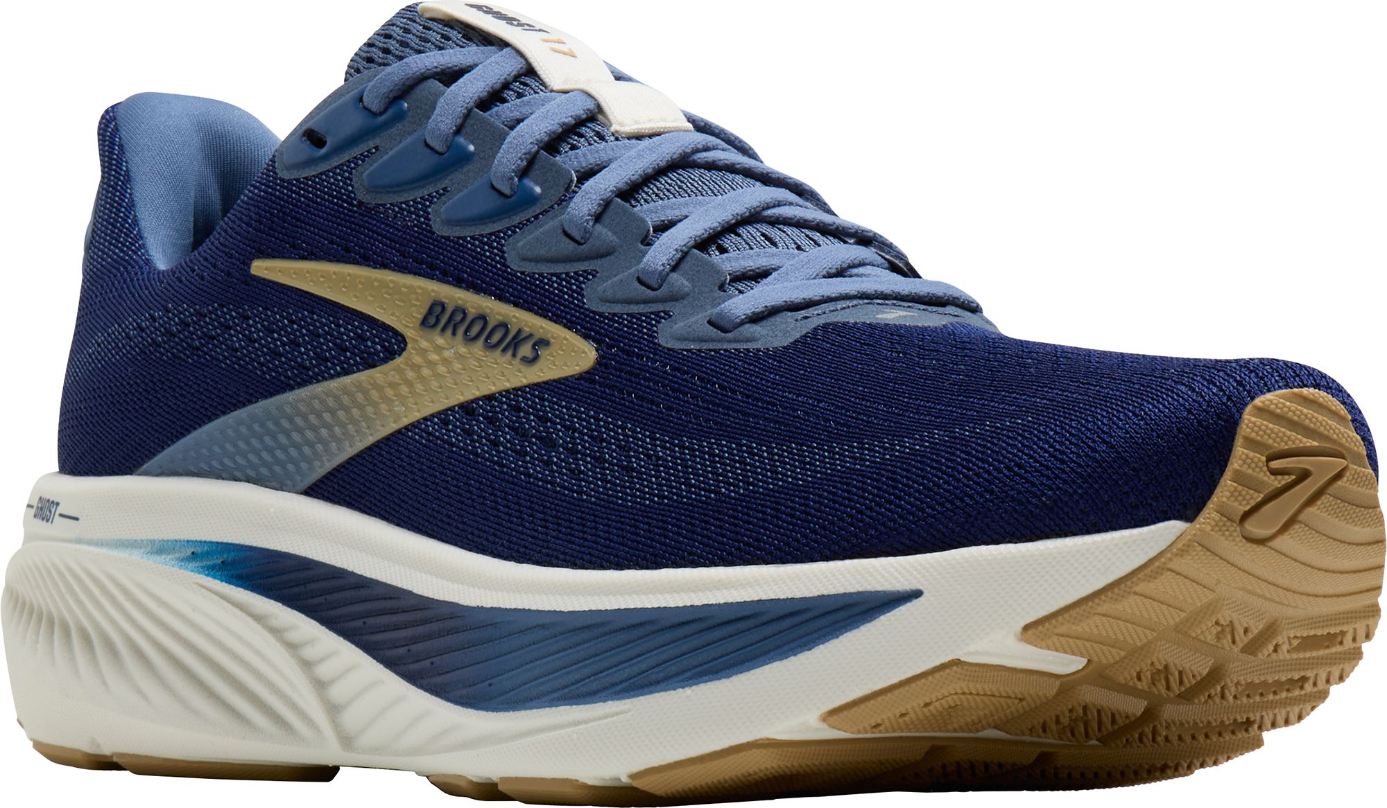 Brooks Mens Ghost 17 Running Shoe in Beacon Blue/Moonlight/Starfish ...